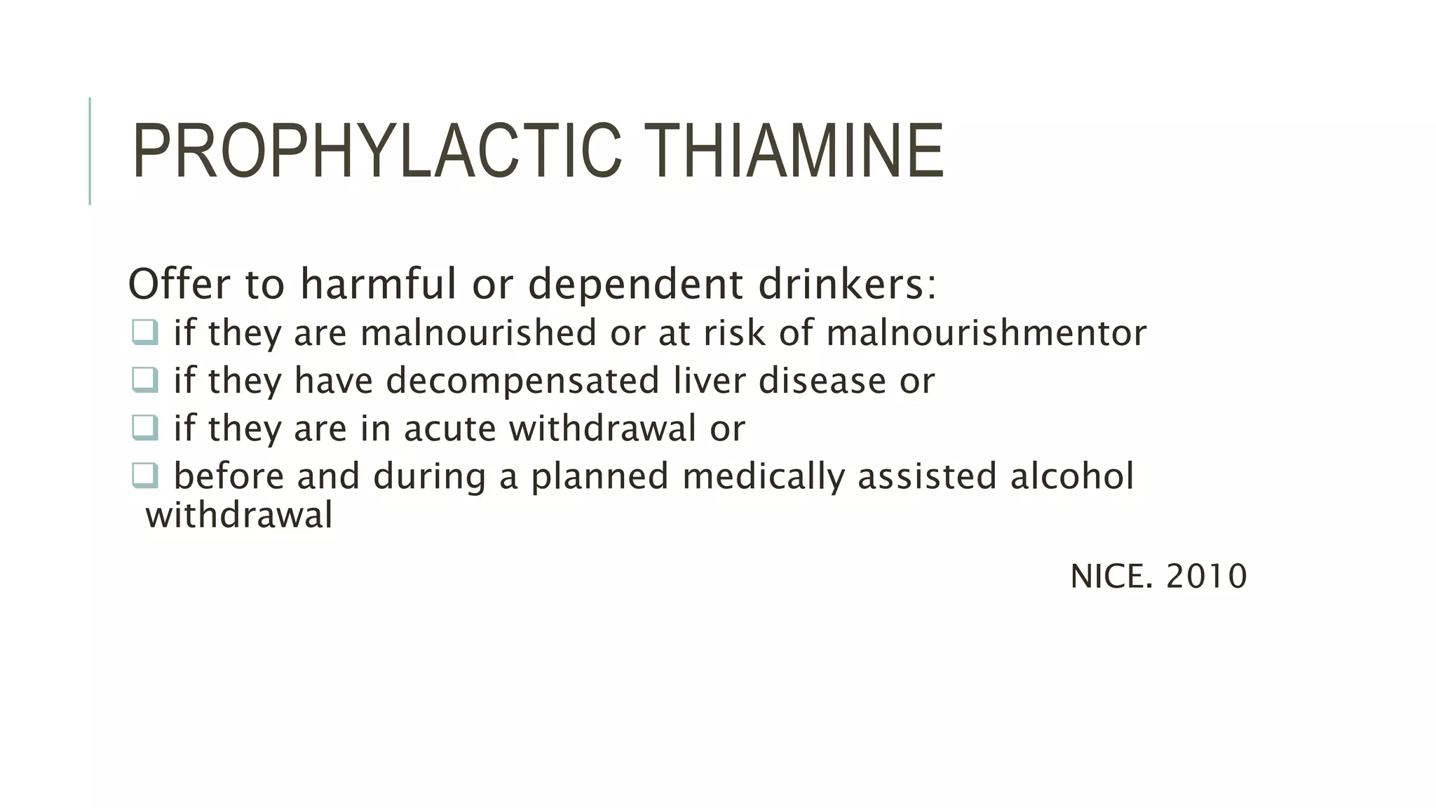 Alcohol withdrawal management | PPTX