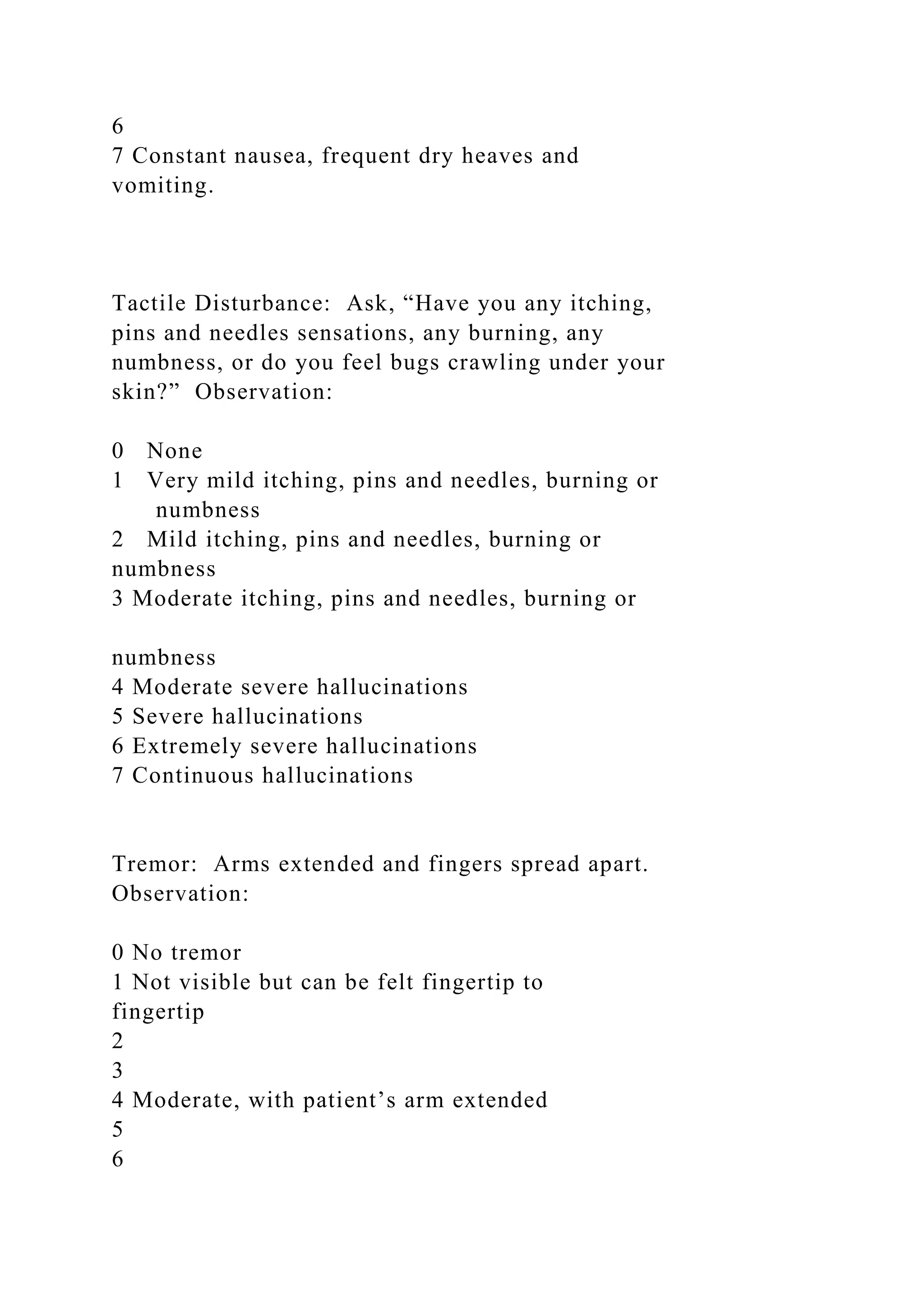 Alcohol Withdrawal Assessment Scoring Guidelines (CIWA - Ar) .docx