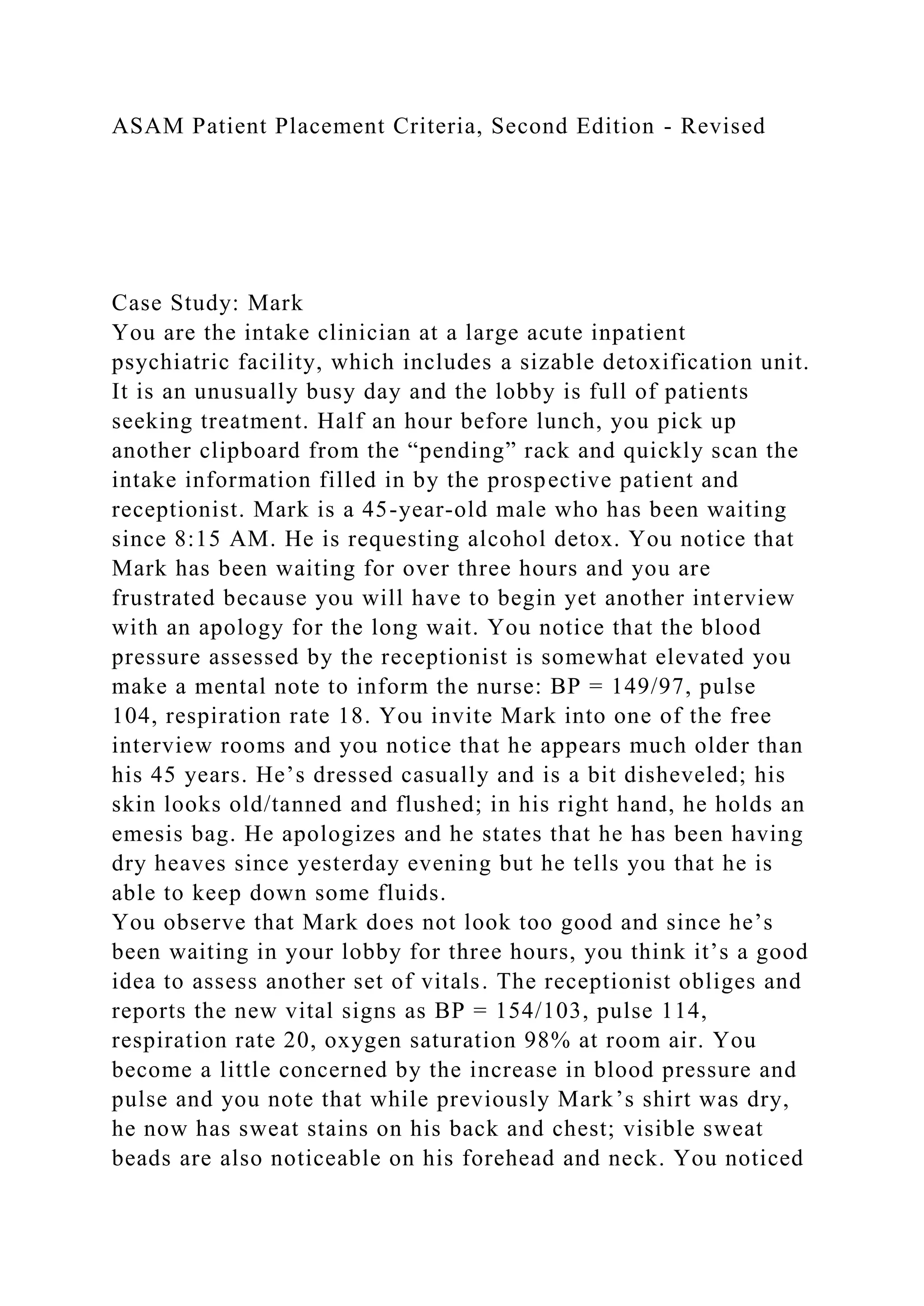 Alcohol Withdrawal Assessment Scoring Guidelines (CIWA - Ar) .docx