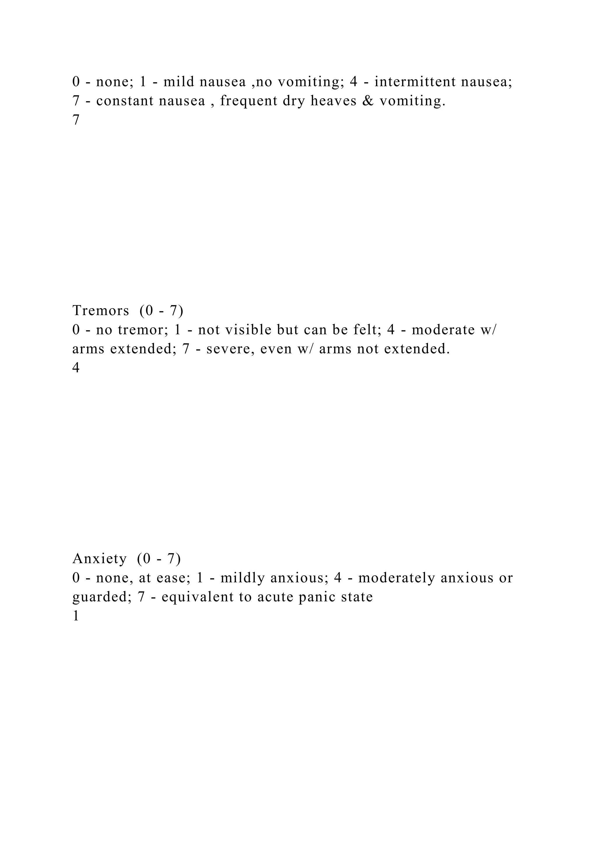Alcohol Withdrawal Assessment Scoring Guidelines (CIWA - Ar) .docx