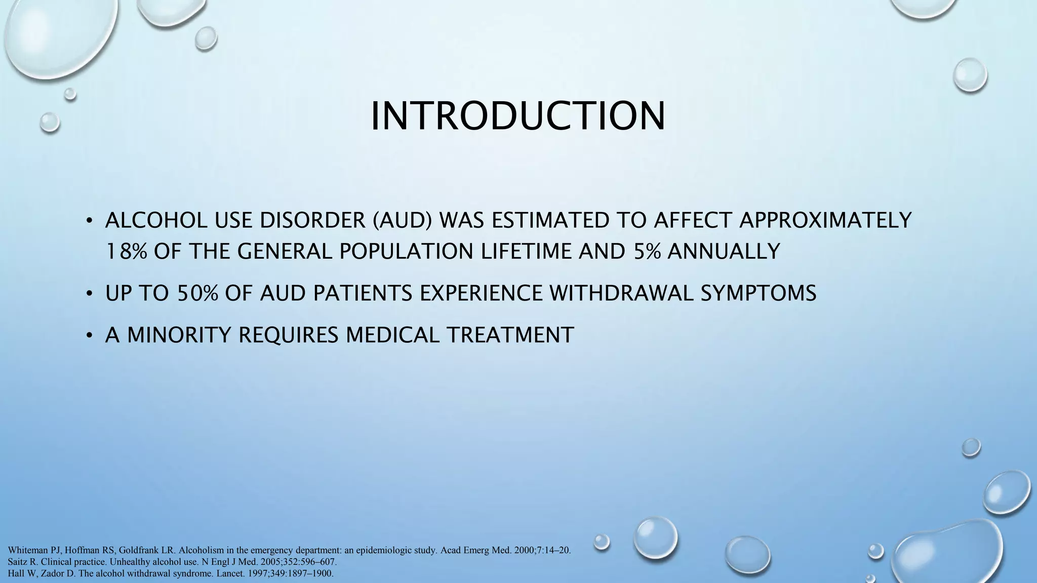Alcohol Withdrawal Syndrome | PPTX
