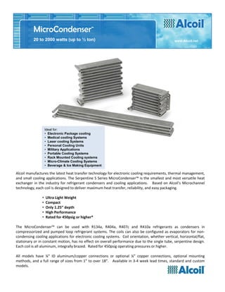 Alcoil micro condenser_product_brochure | PDF | Weather | Science