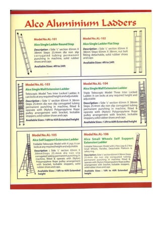 ALCO Aluminium Ladders, Hyderabad,, Aluminum Ladders | PDF | Science
