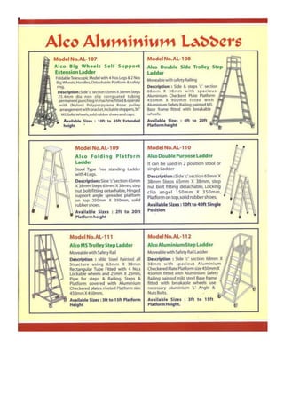 ALCO Aluminium Ladders, Hyderabad,, Aluminum Ladders | PDF | Science