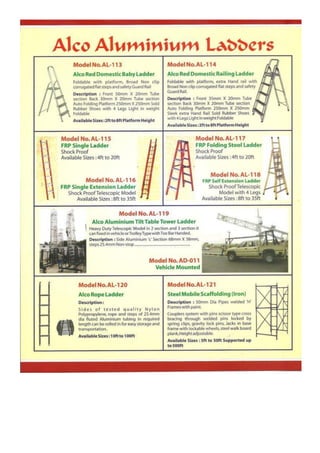 ALCO Aluminium Ladders, Hyderabad,, Aluminum Ladders | PDF