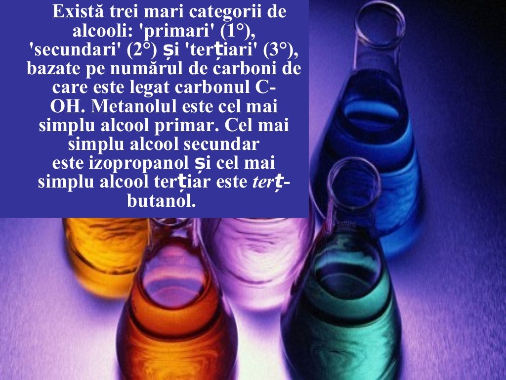 Alcoolul, proiect la chimie