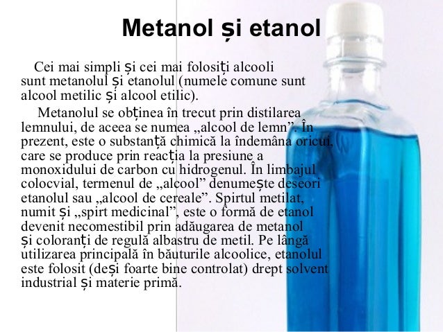 Alcoolul, proiect la chimie