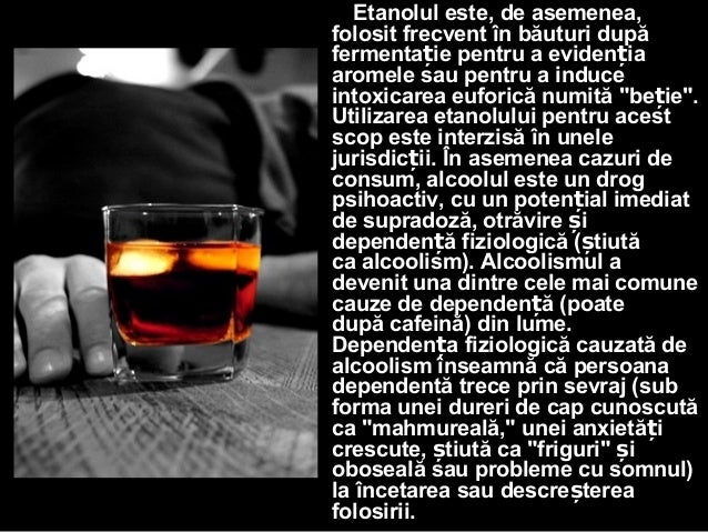 Alcoolul, proiect la chimie