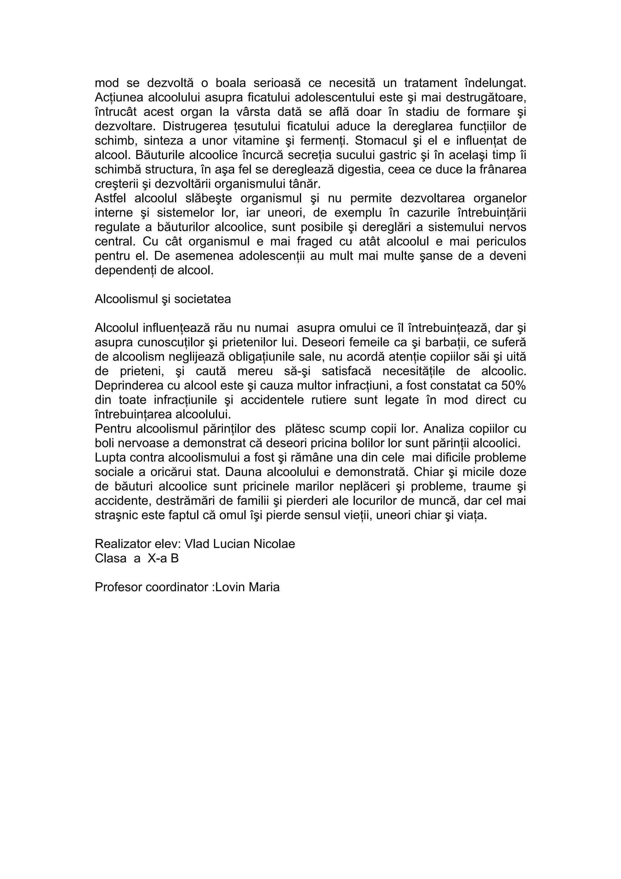 Alcoolul O Problema | DOC