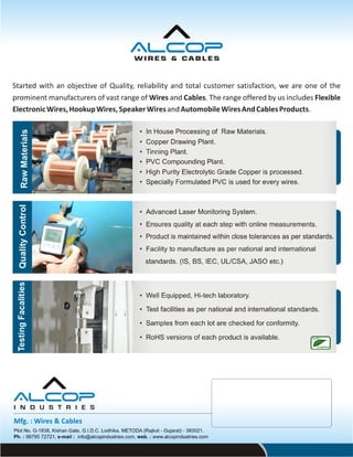 Alcop Industries, Rajkot, Flexible wires | PDF