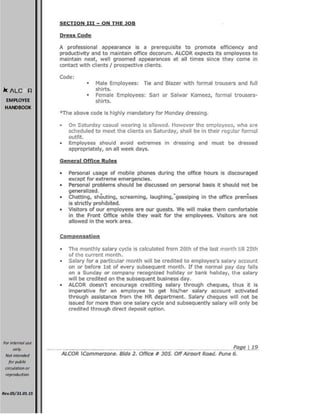 Alcor Fund Employee Handbook | PDF