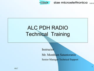ALC_PDH_RADIO_Technical_Training_Siae_Mi.ppt