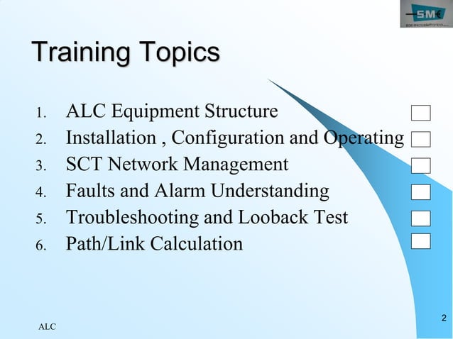 ALC_PDH_RADIO_Technical_Training_Siae_Mi.ppt | Technology & Computing