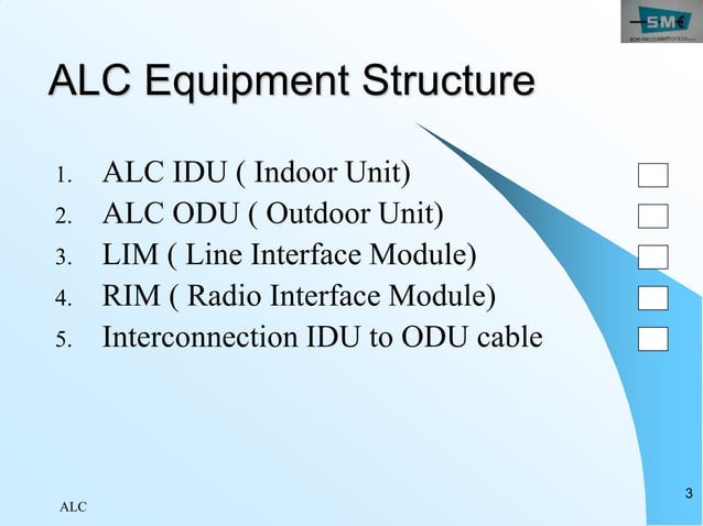 ALC_PDH_RADIO_Technical_Training_Siae_Mi.ppt | Technology & Computing