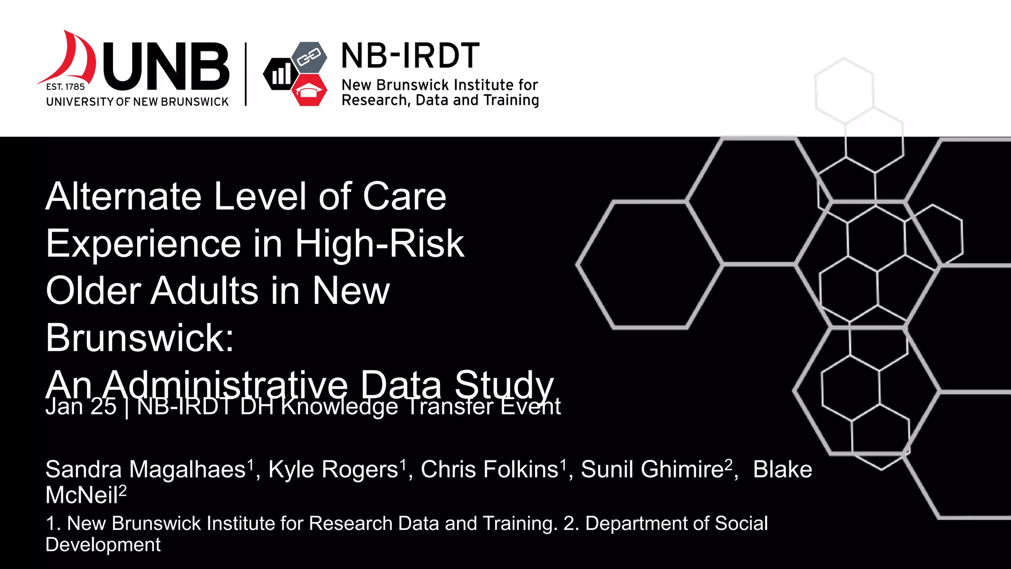 Alternate Level of Care Experience in High-Risk Older Adults in New ...