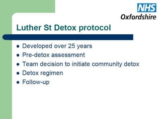 Alcohol reduction and Community detox | PPT