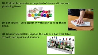 Different Bar Tools and Equipment // Alexandra Alcuetas | PPTX