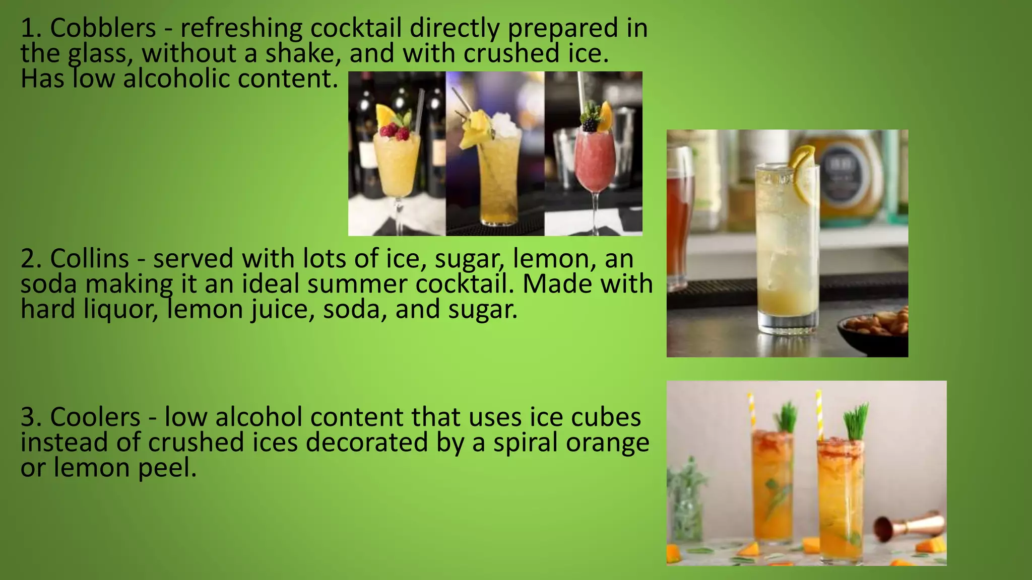 Different Types of Cocktails // Alexandra Alcuetas | PPTX