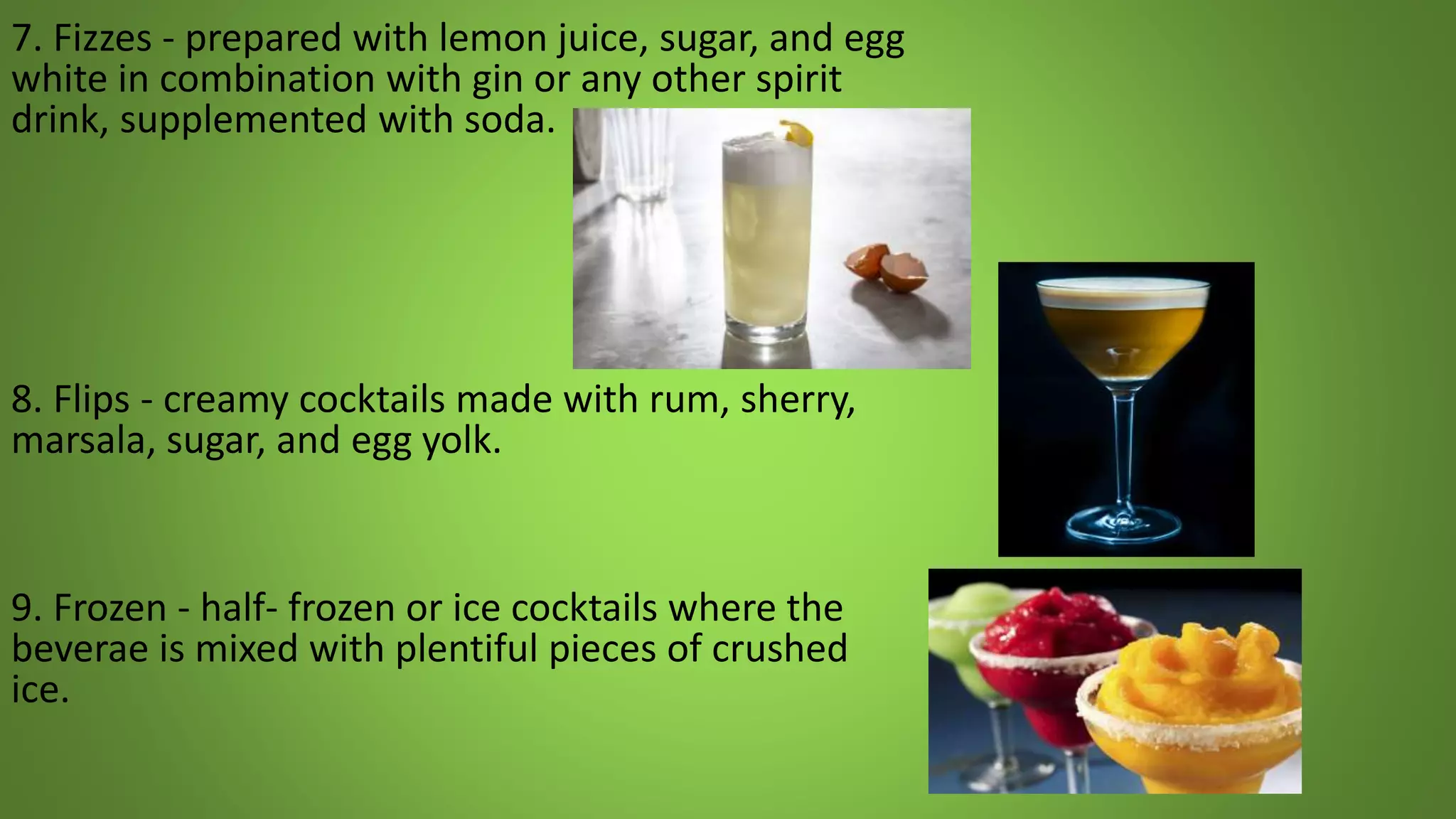 Different Types of Cocktails // Alexandra Alcuetas | PPTX