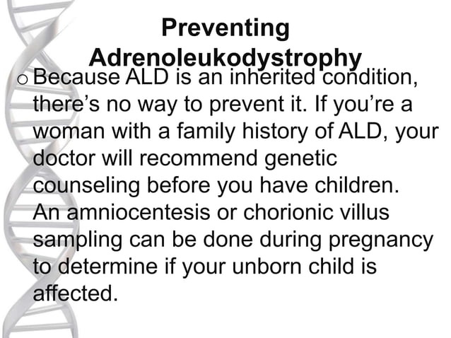 Ald (x linked adrenoleukodystrophy) | PPTX | Endocrine and Metabolic ...