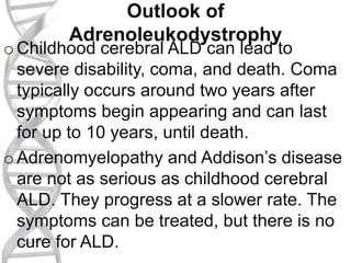 Ald (x linked adrenoleukodystrophy) | PPT