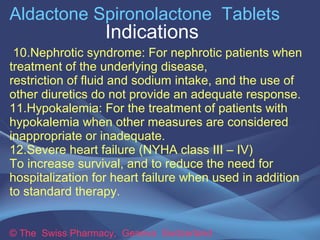 Aldactone Tablets for Hypertension & Oedematous Disorders | ODP | Heart ...
