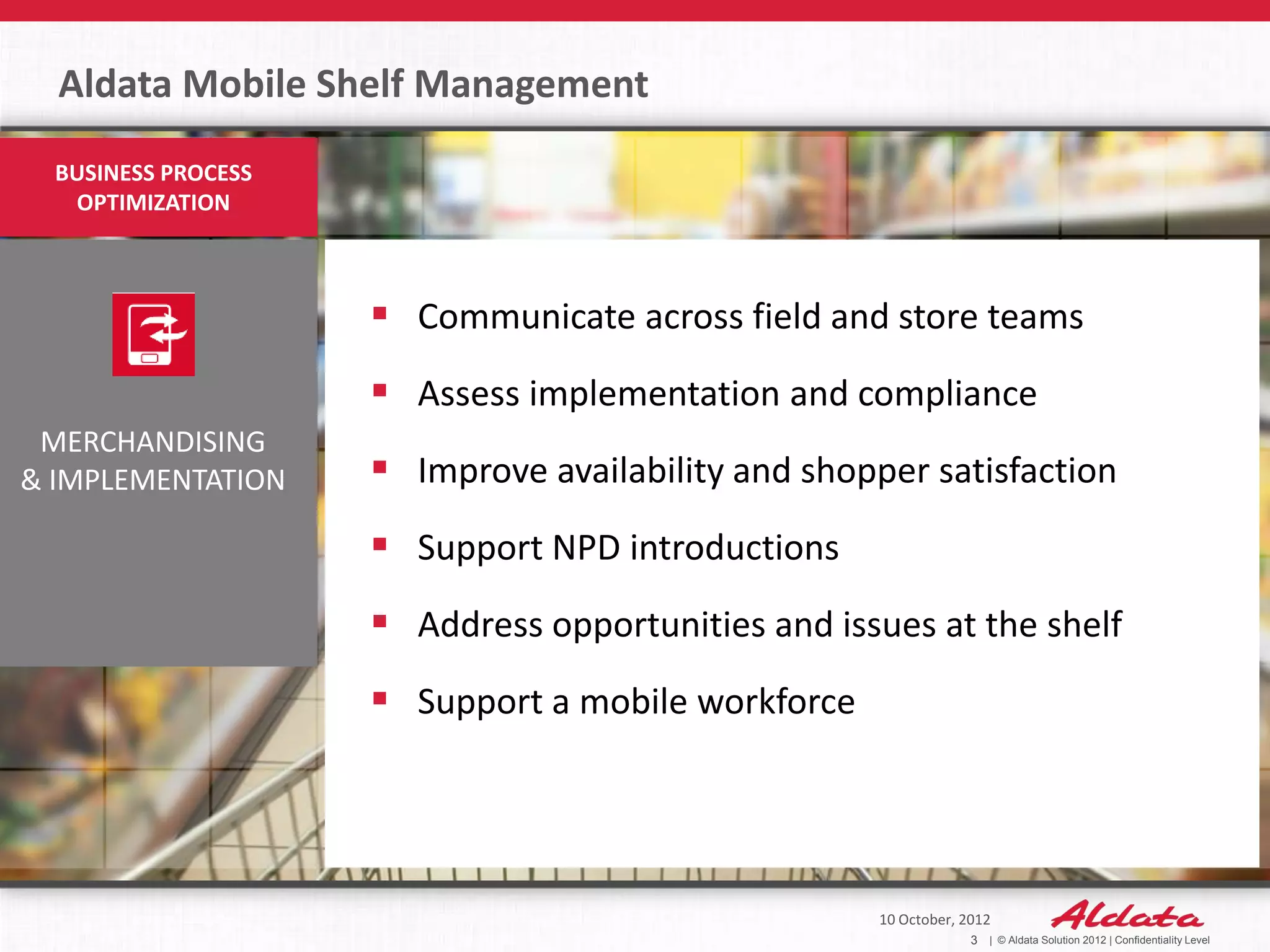 Aldata Mobile Shelf Management | PPT