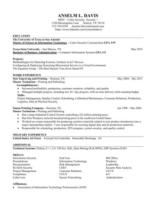 Al Davis resume | PDF