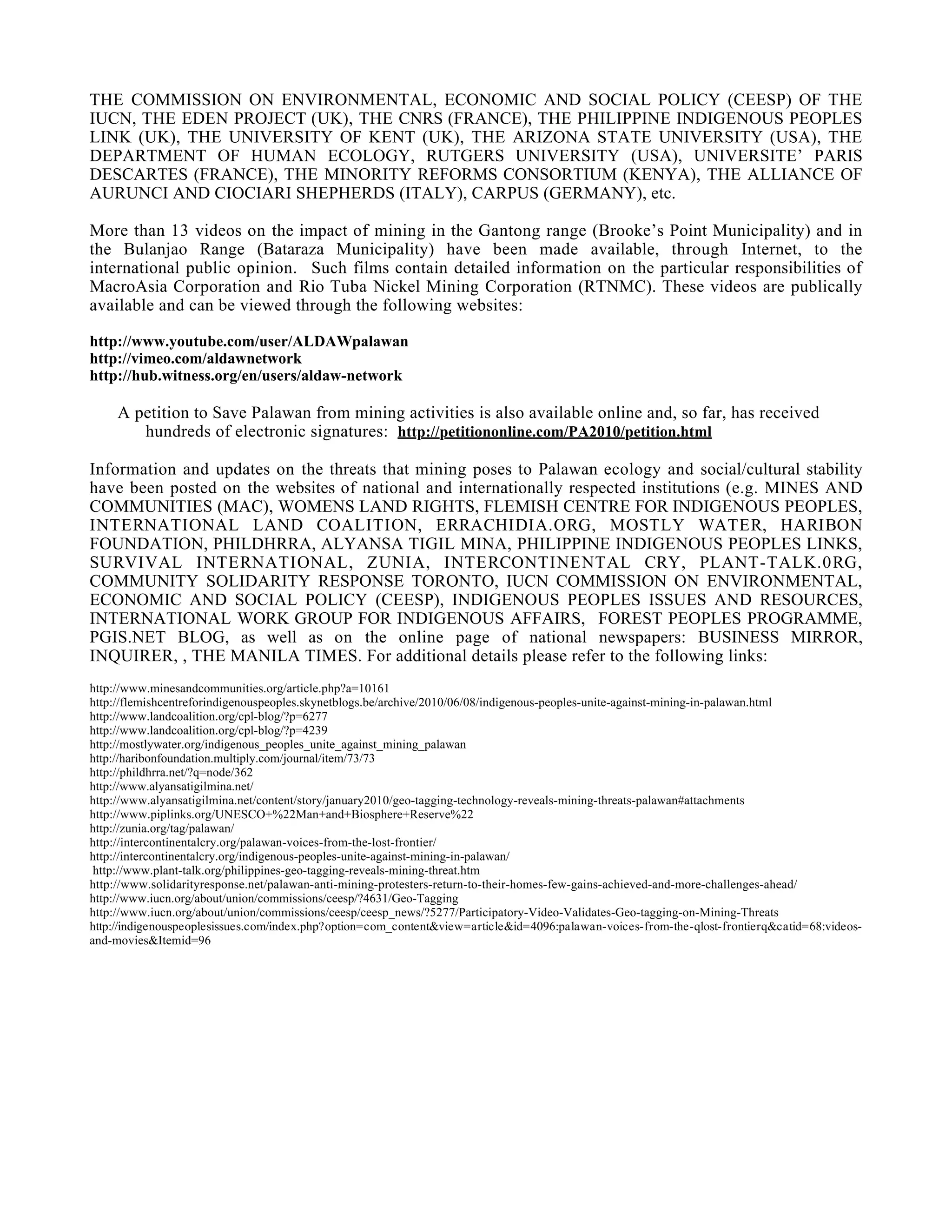 Aldaw Position Paper - Artiso A. Mandawa, 23 July 2010 | PDF