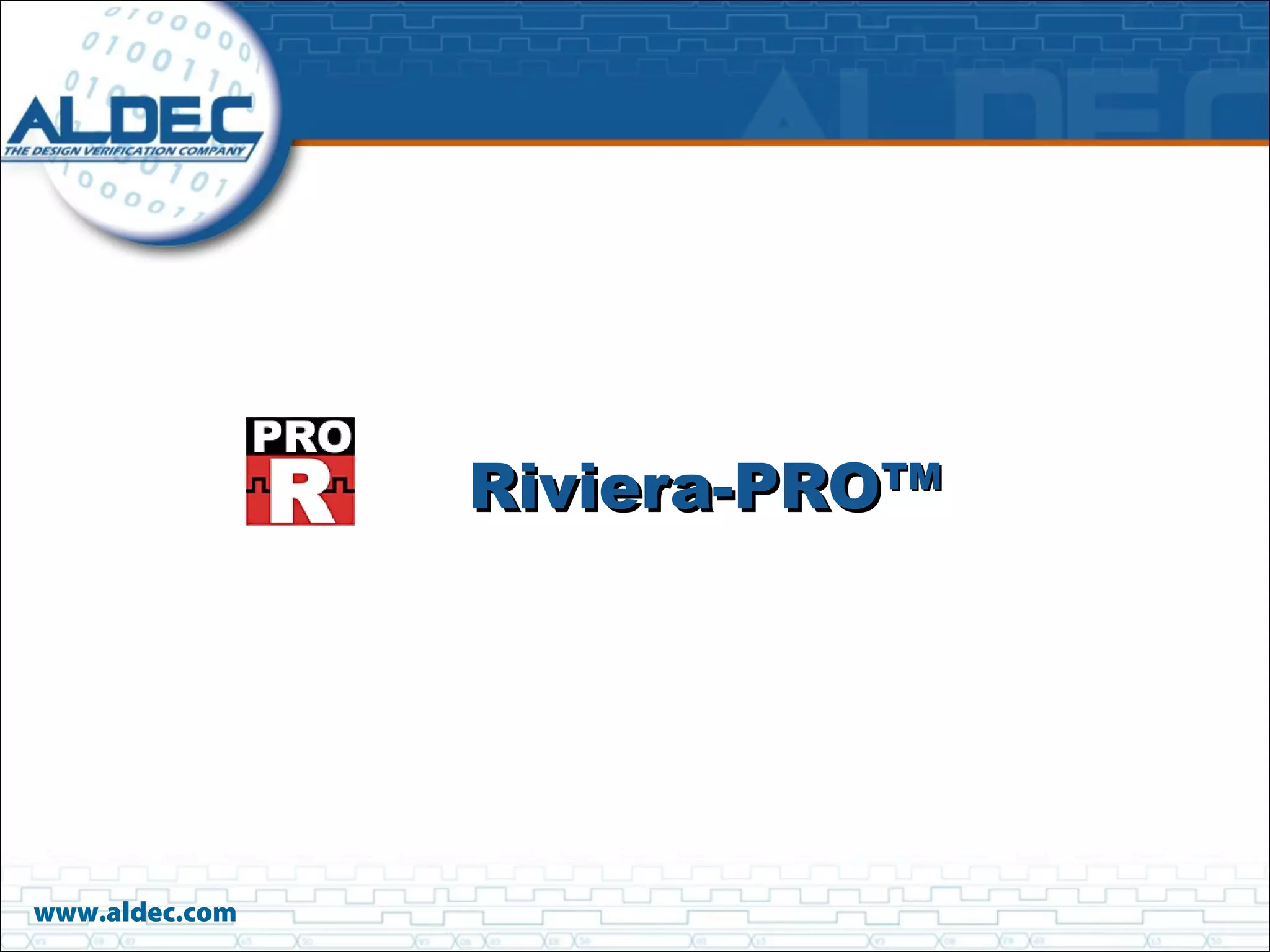 Aldec overview 2011-10 revised | PPT