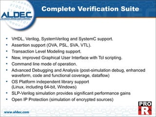 Aldec overview 2011-10 revised | PPT