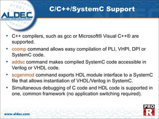 Aldec overview 2011-10 revised | PPT