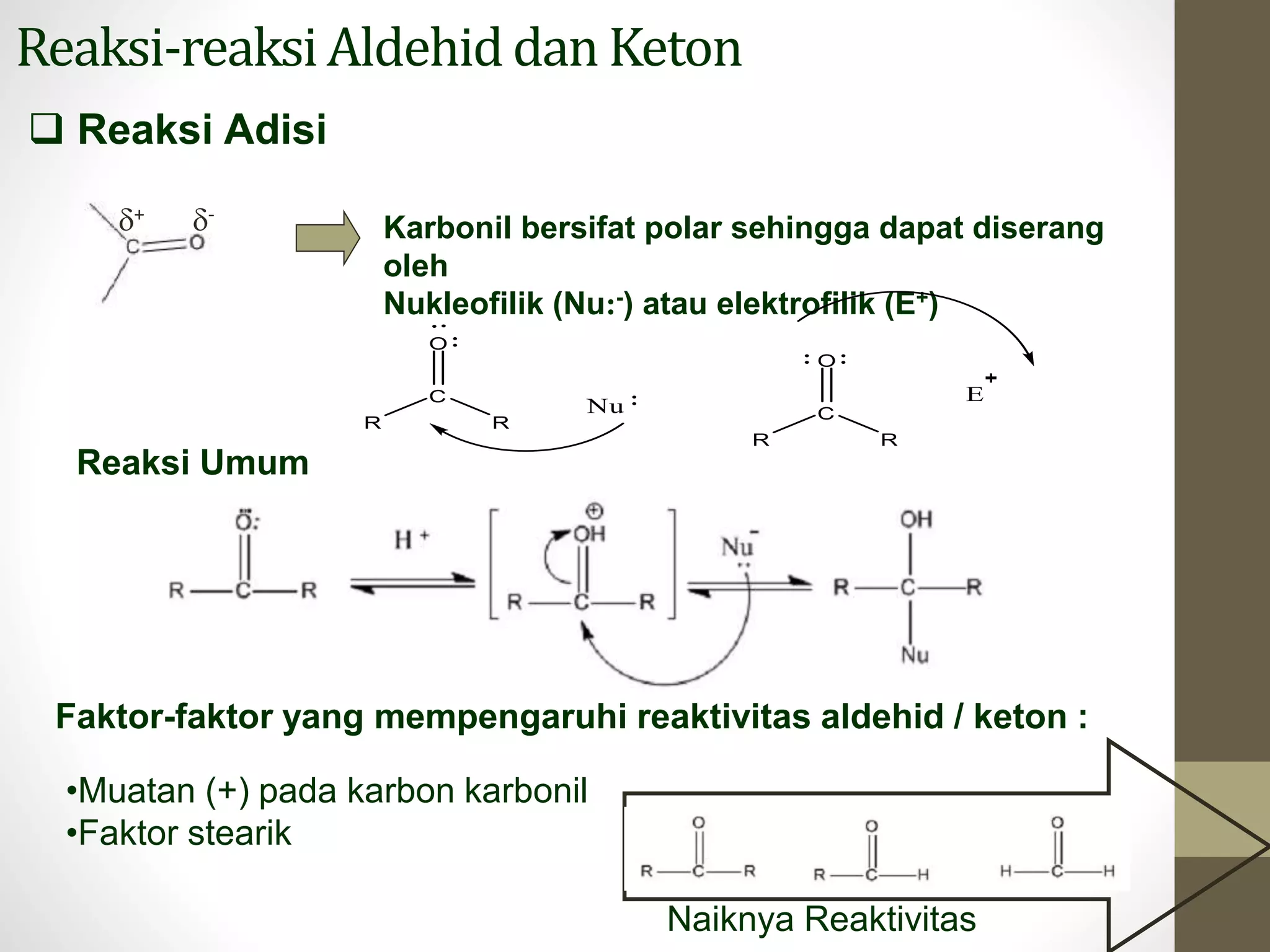 Kimia Organik (Aldehid dan keton) | PPTX