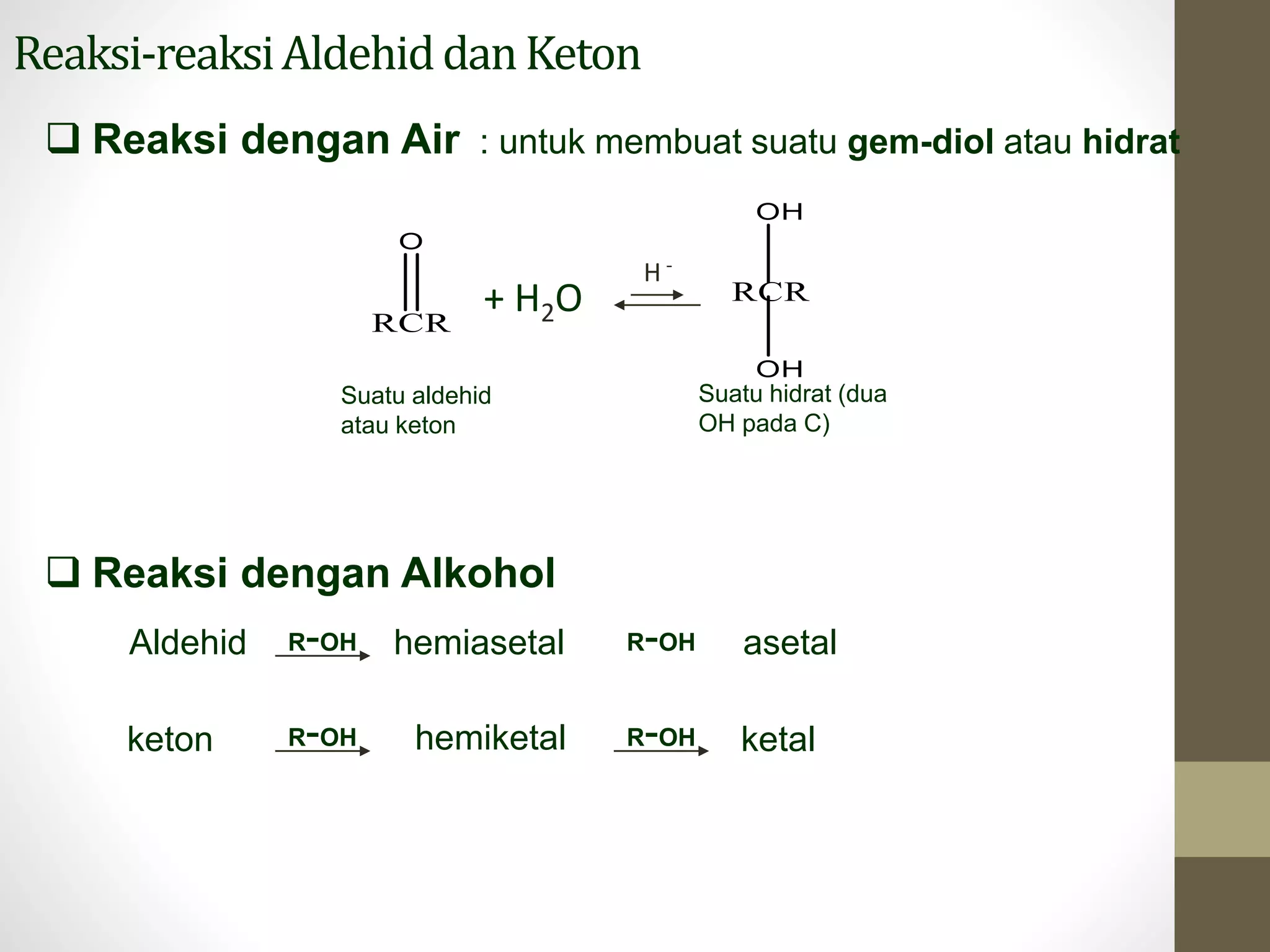 Kimia Organik (Aldehid dan keton) | PPTX