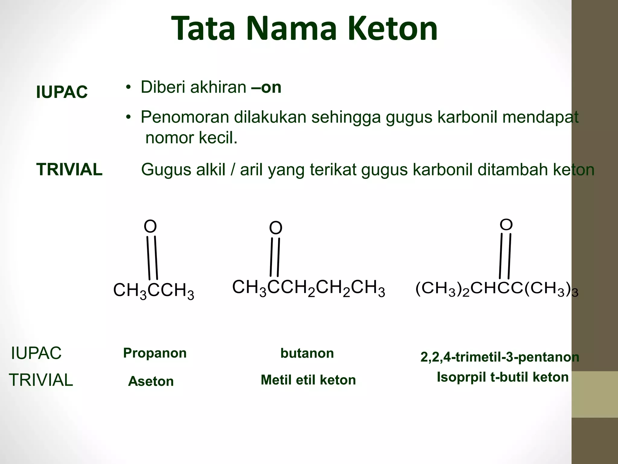 Kimia Organik (Aldehid dan keton) | PPTX