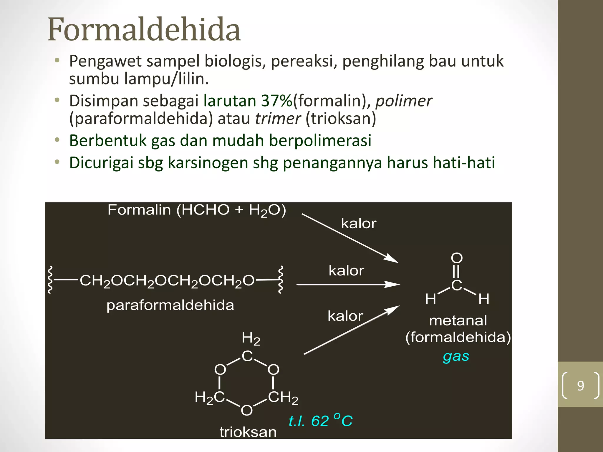 Kimia Organik (Aldehid dan keton) | PPTX
