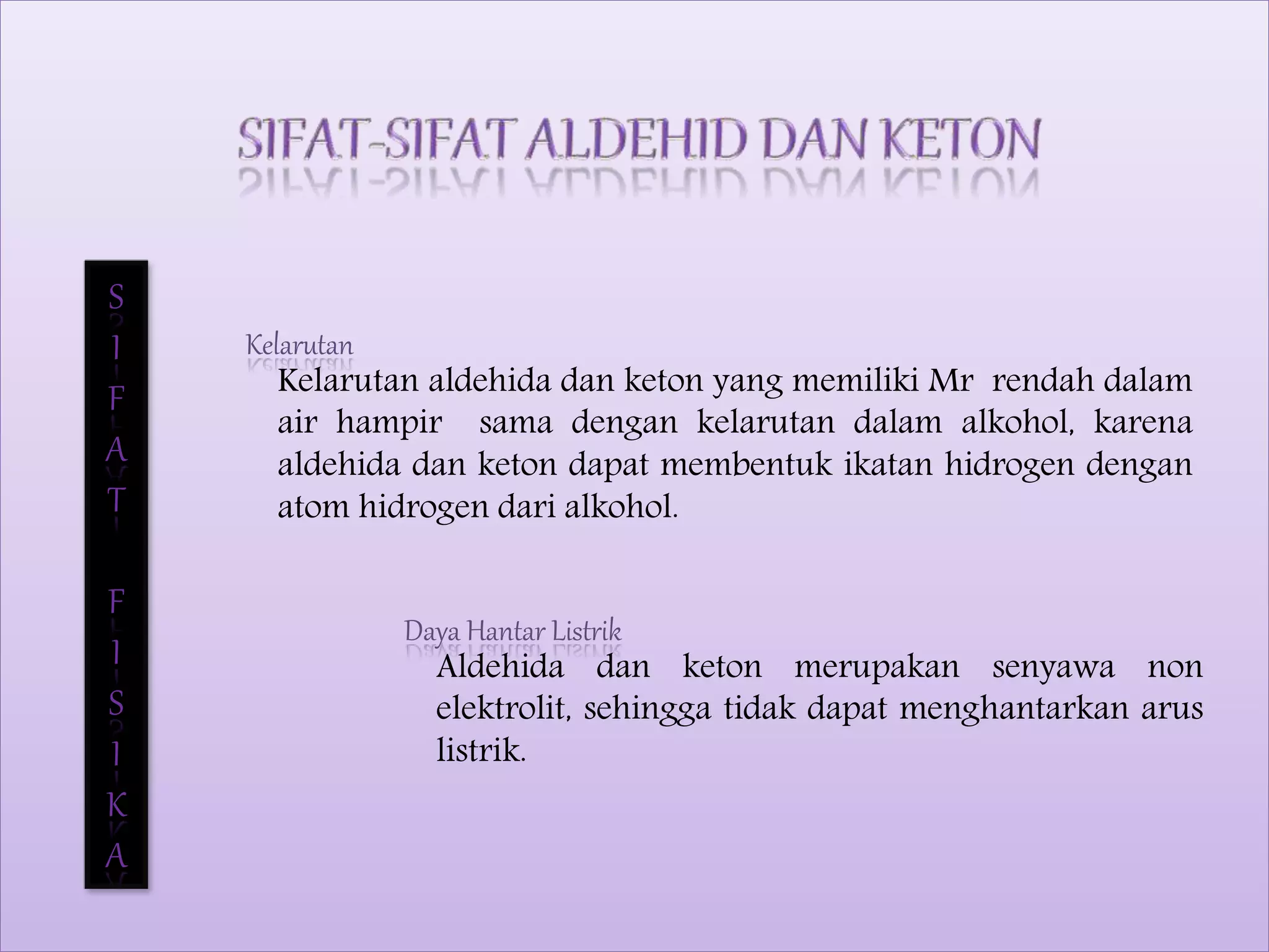 Aldehid dan keton (kelompok 5) | PPTX