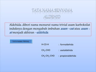 Aldehid dan keton (kelompok 5) | PPTX