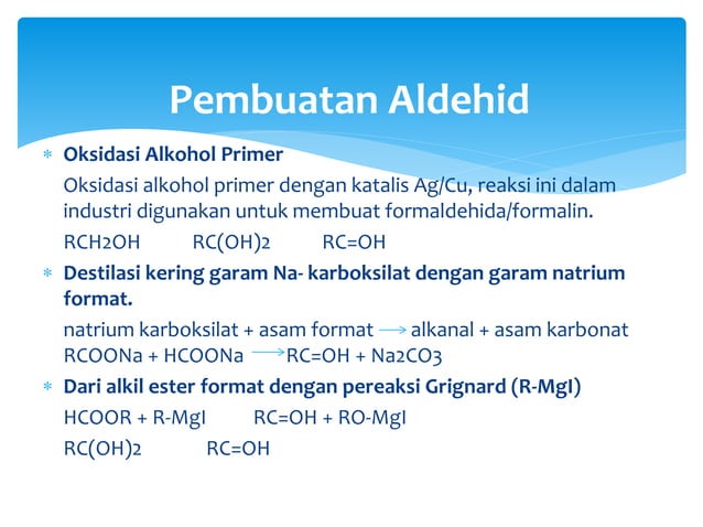 ALDEHID,KETON, DAN ASAM KARBOKSILAT | PPTX