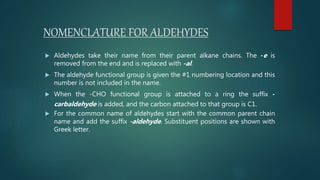 Aldehydes-1 (carbonyl compound) | PPTX