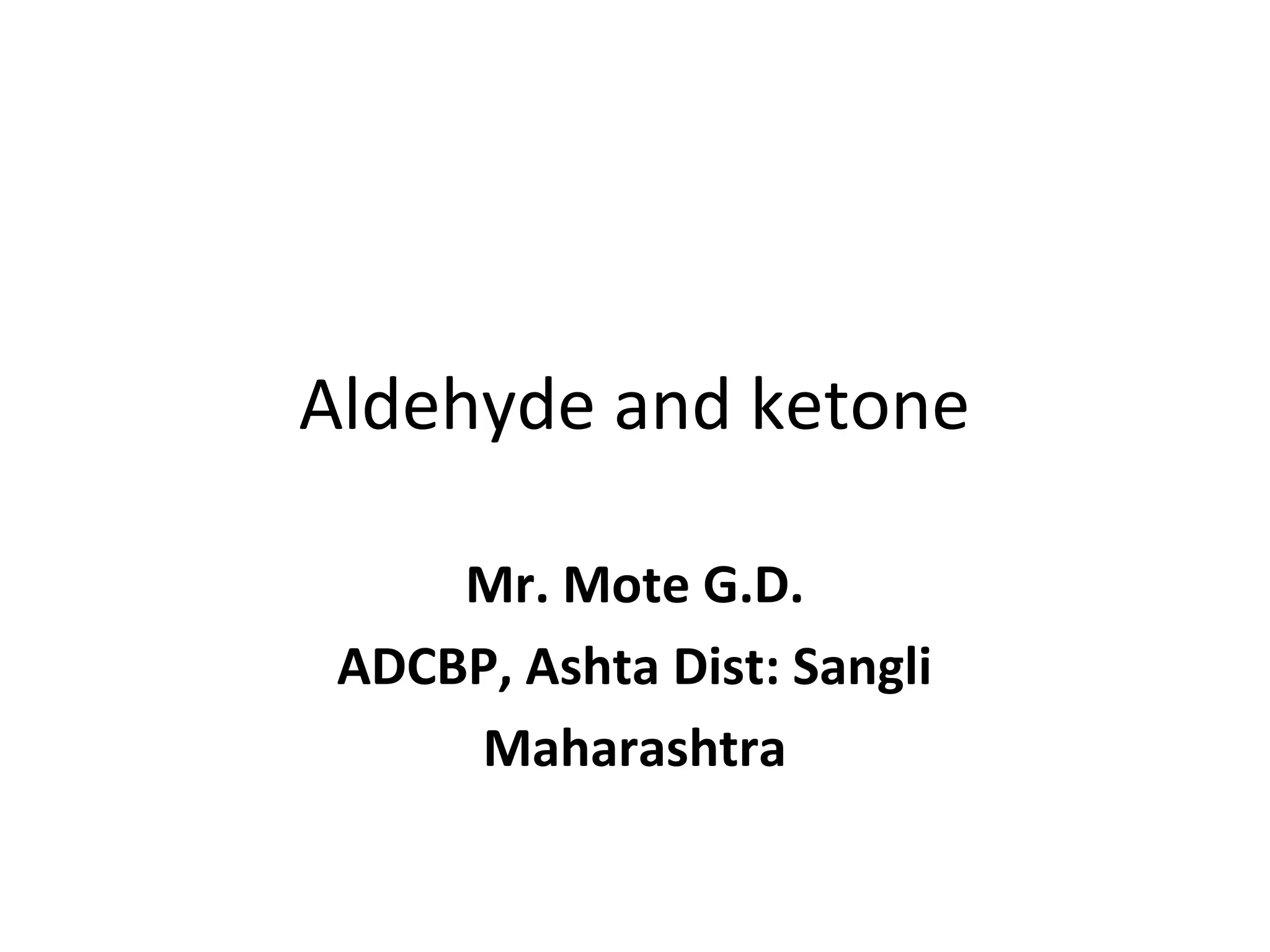 Aldehyde and ketone | PPT