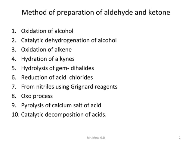 Aldehyde and ketone | PPT | Chemistry | Science