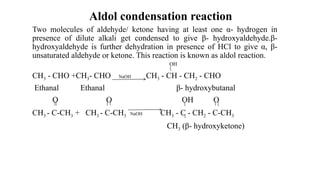 aldehyde and ketone name reaction of NEB grade 12 chemistry | PPTX