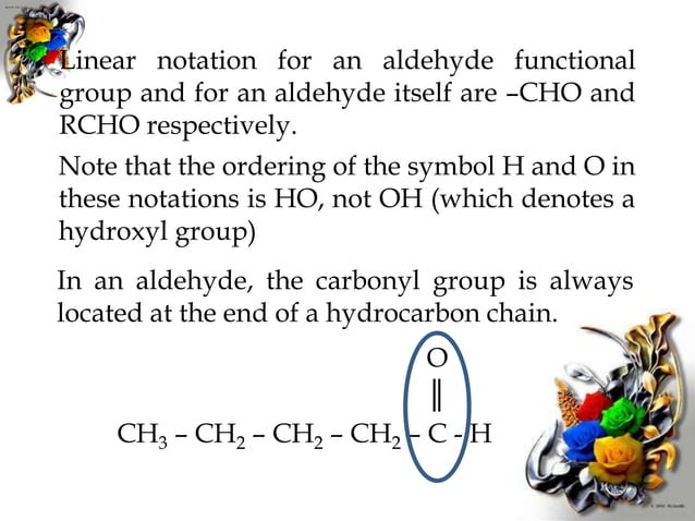 Aldehydes | PPTX | Chemistry | Science