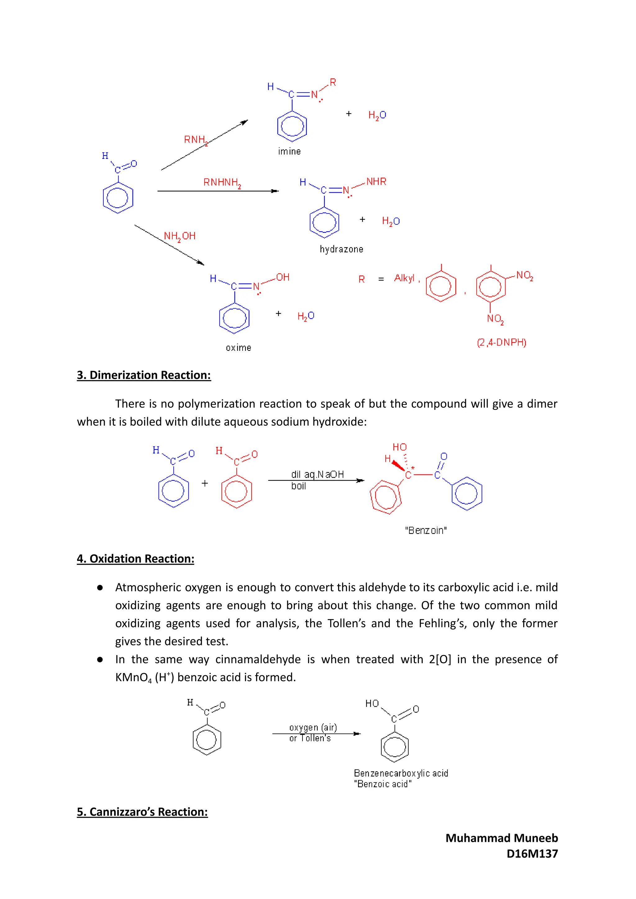 Aldehydes and Ketones notes by Muhammed Muneeb | PDF