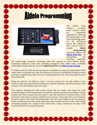 Aldelo Programming Pdf