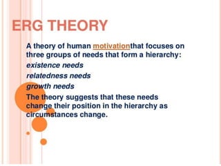 Alderfer’s ERG model | PPTX