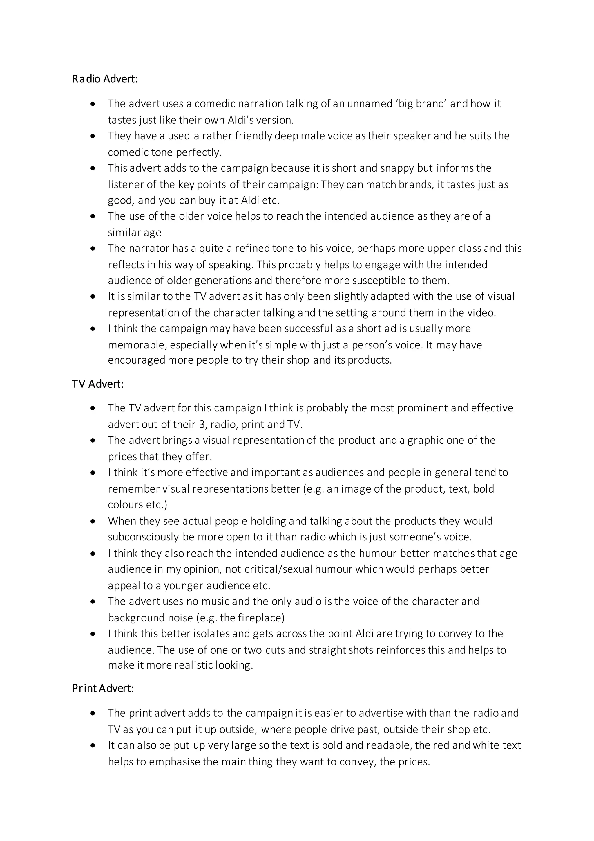 Aldi Campaign Case Study | PDF