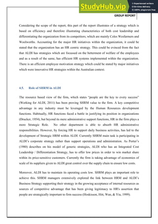 Aldi Final Report | PDF