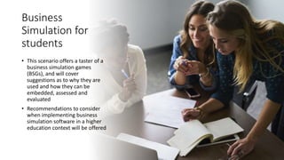 Why students engage in simulation and how it prepares them for work | PPT